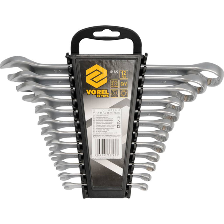 vidaXL Vorel 12 Piece Combination Spanner Set 6-22mm | Wayfair.co.uk